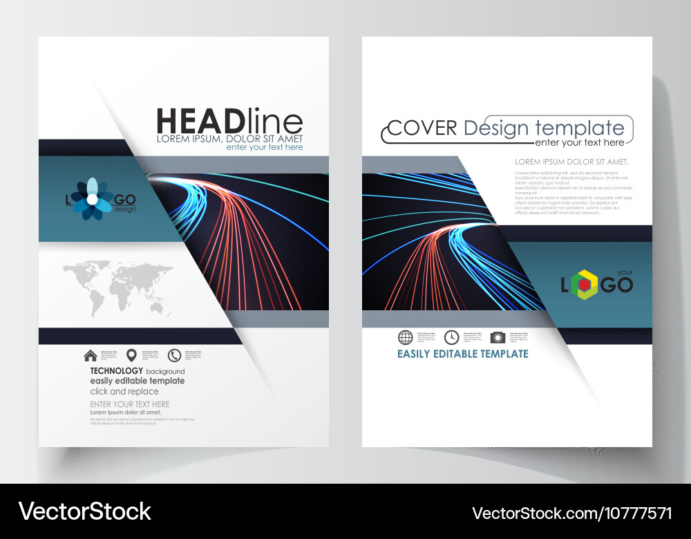 Templates for brochure magazine flyer booklet Vector Image