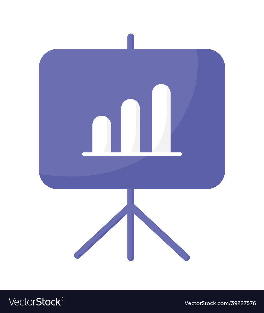 Board presentation icon Royalty Free Vector Image