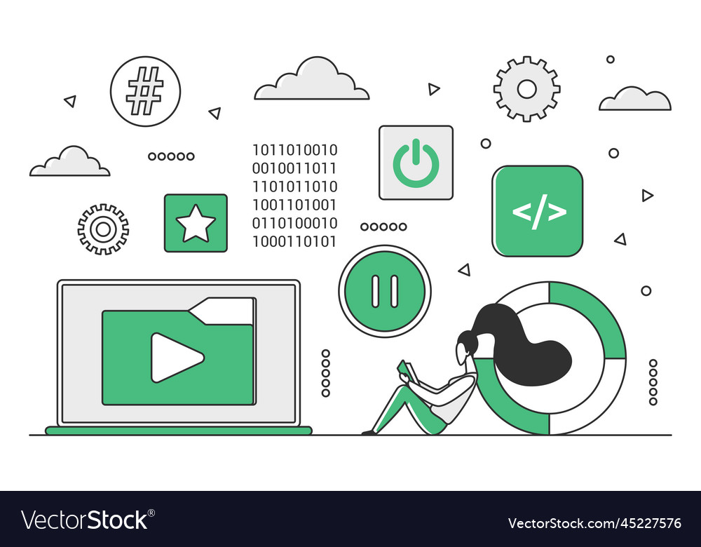 Digital content creation Royalty Free Vector Image