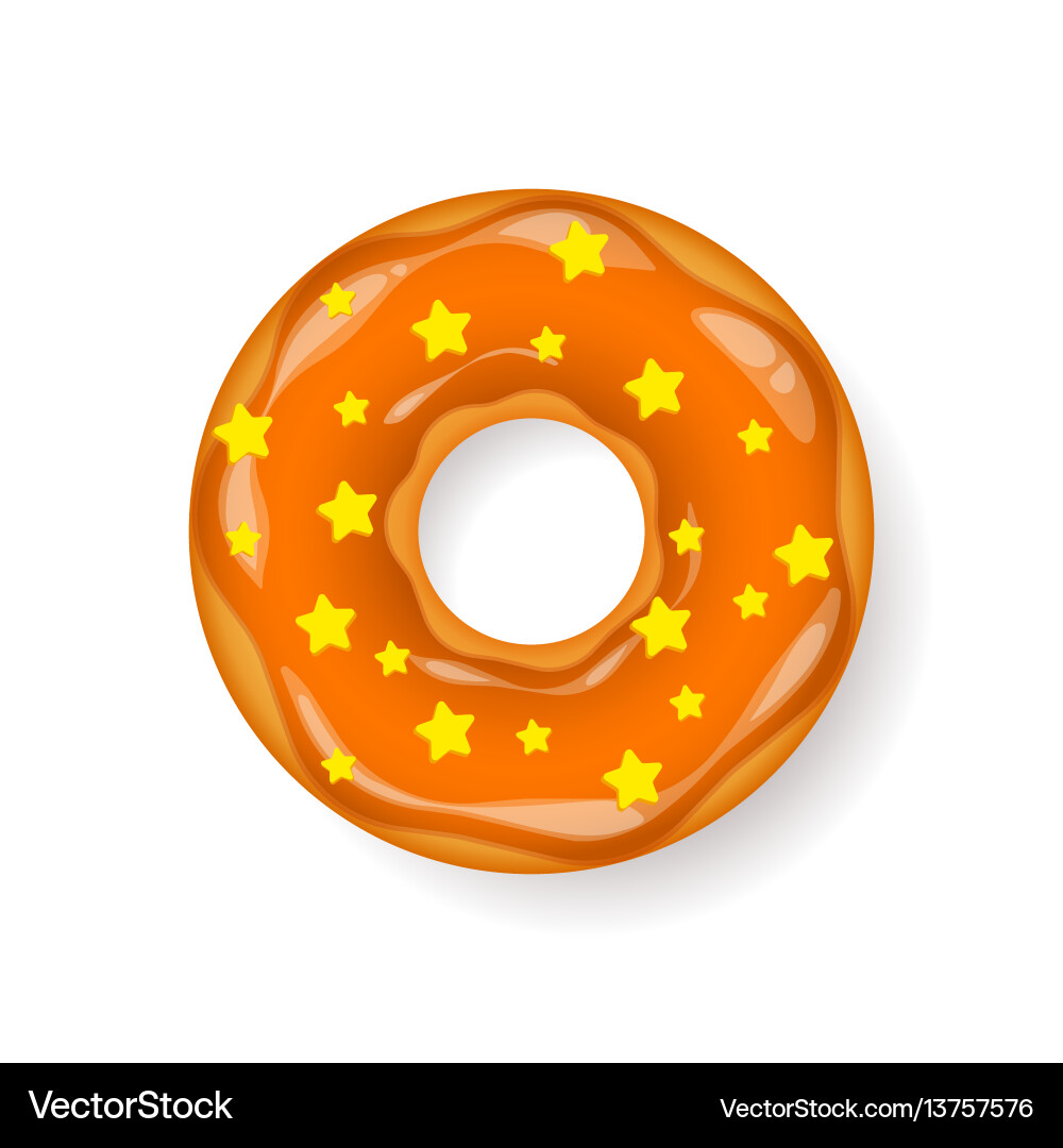 Donut begel with cream cookiescookie cake Vector Image