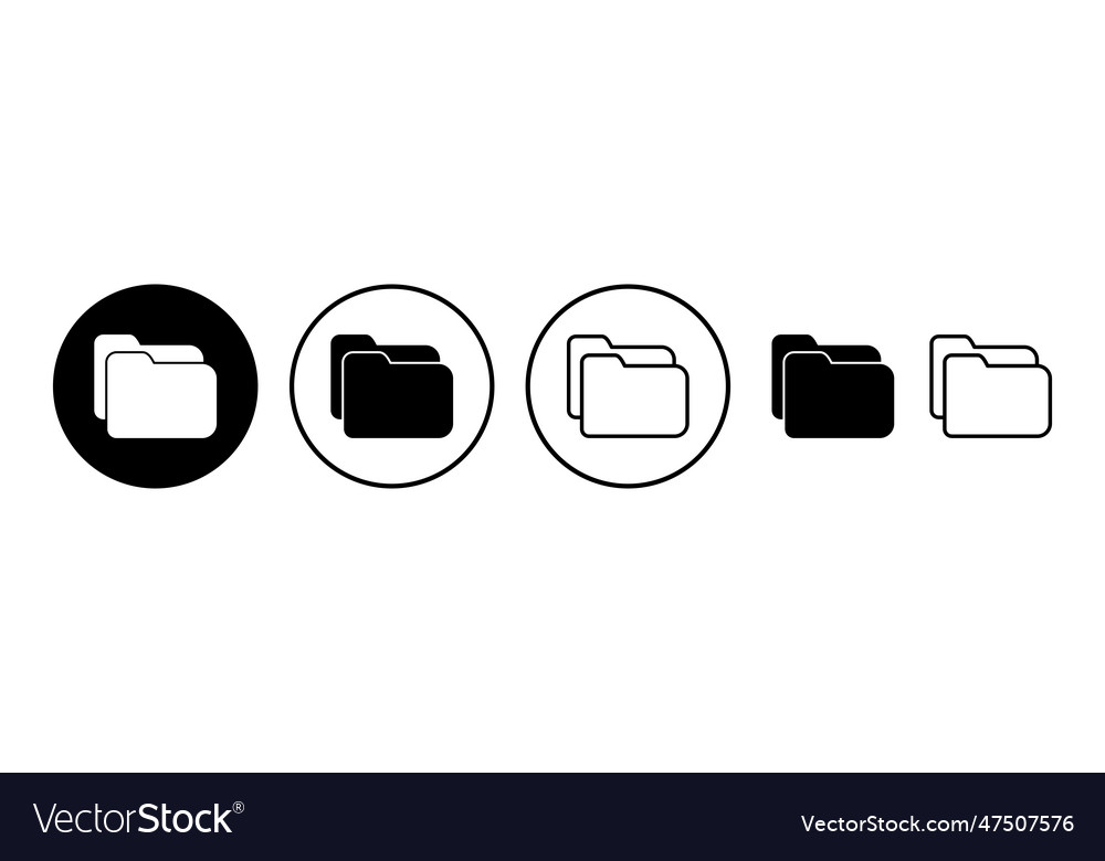 Folder icon document icon Royalty Free Vector Image