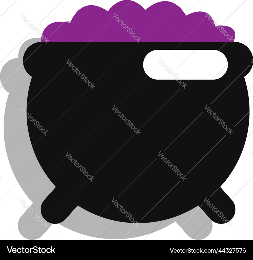 Halloween poison pot on a white background Vector Image