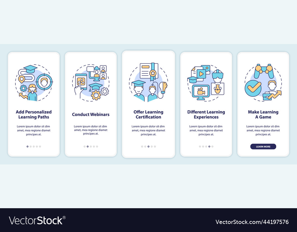 Improve online corporate training onboarding Vector Image