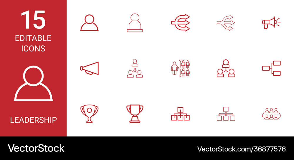 Leadership icons Royalty Free Vector Image - VectorStock