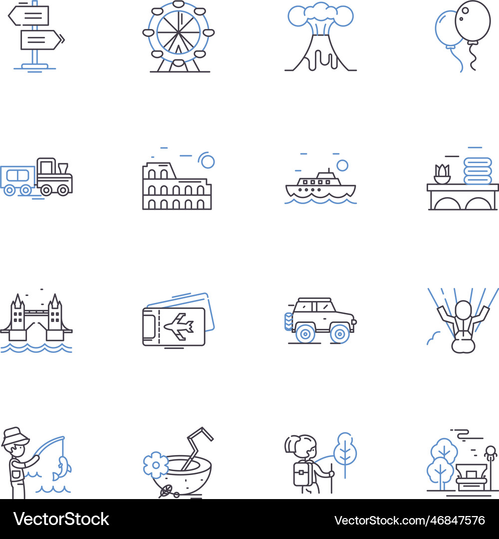 Romantic intimacy line icons collection passion Vector Image