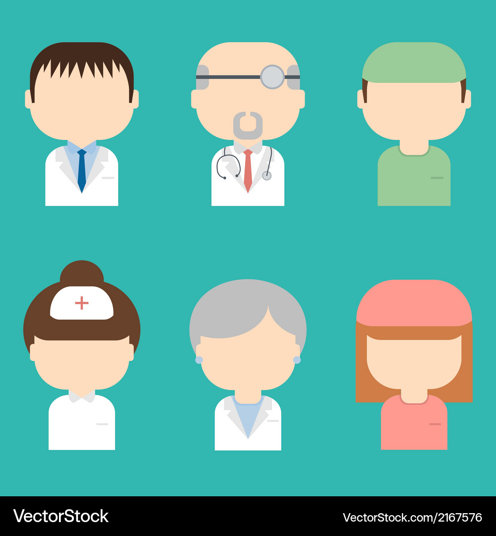 Set of doctors icons Royalty Free Vector Image