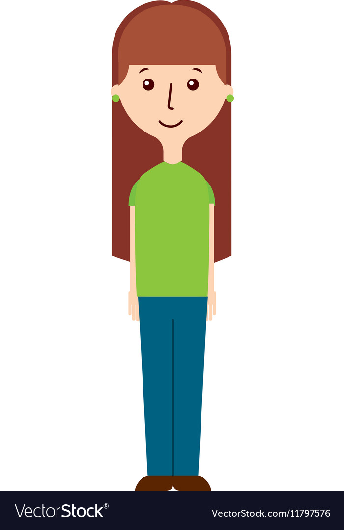 Young woman avatar character Royalty Free Vector Image