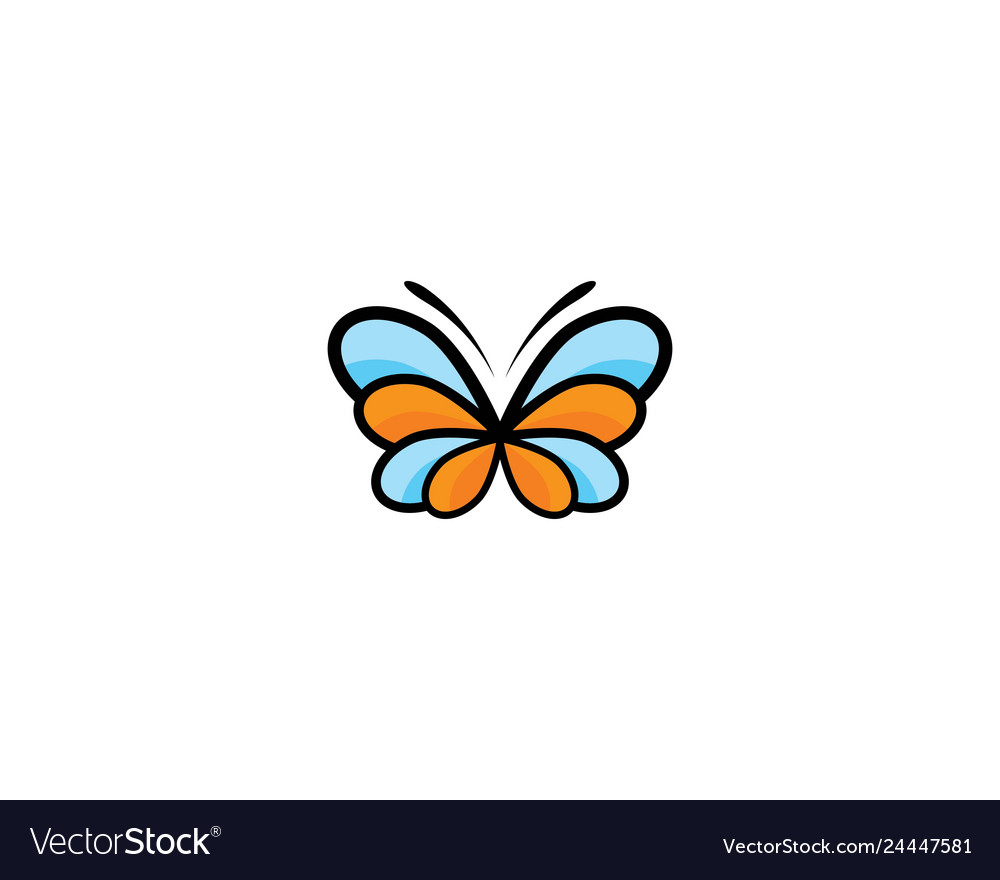 Butterfly logo template Royalty Free Vector Image Butterfly logo template Royalty Free Vector Image