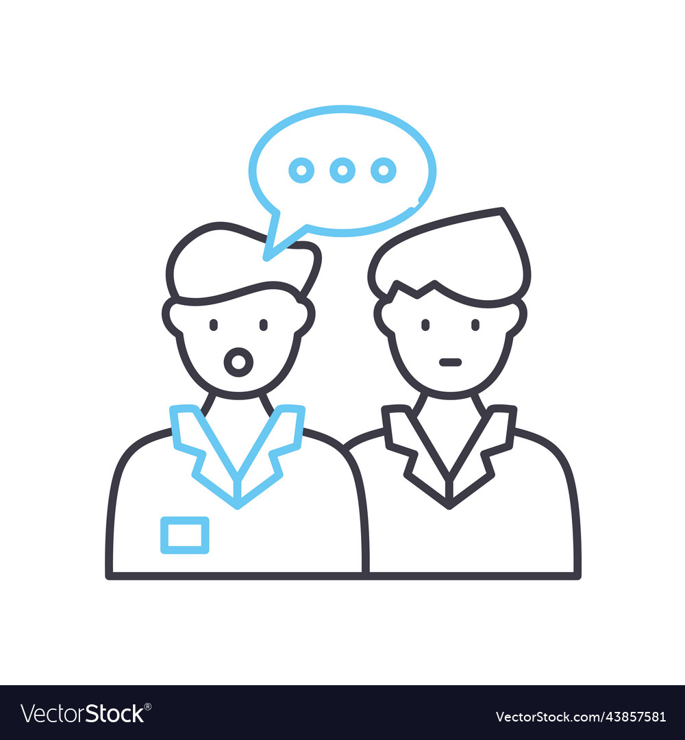 Consulting line icon outline symbol Royalty Free Vector Consulting line icon outline symbol Royalty Free Vector