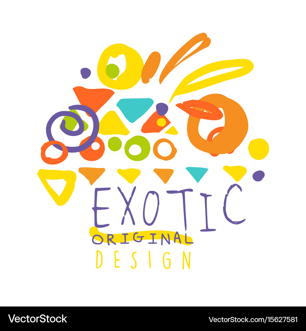 Exotic logo original design summer vacation Vector Image