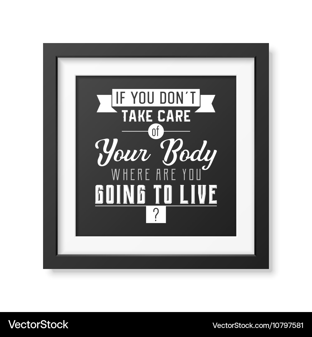 Health quote typographical poster Royalty Free Vector Image