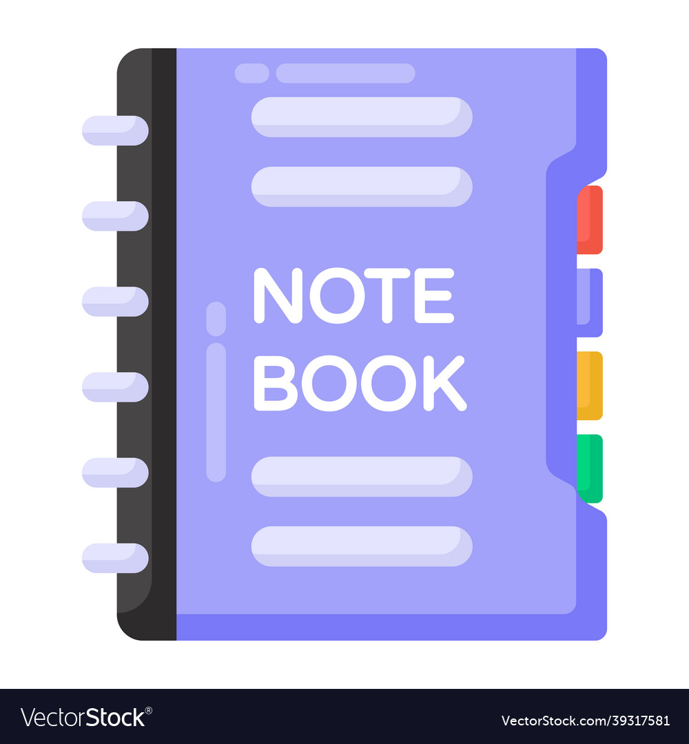 Notebook Royalty Free Vector Image - VectorStock