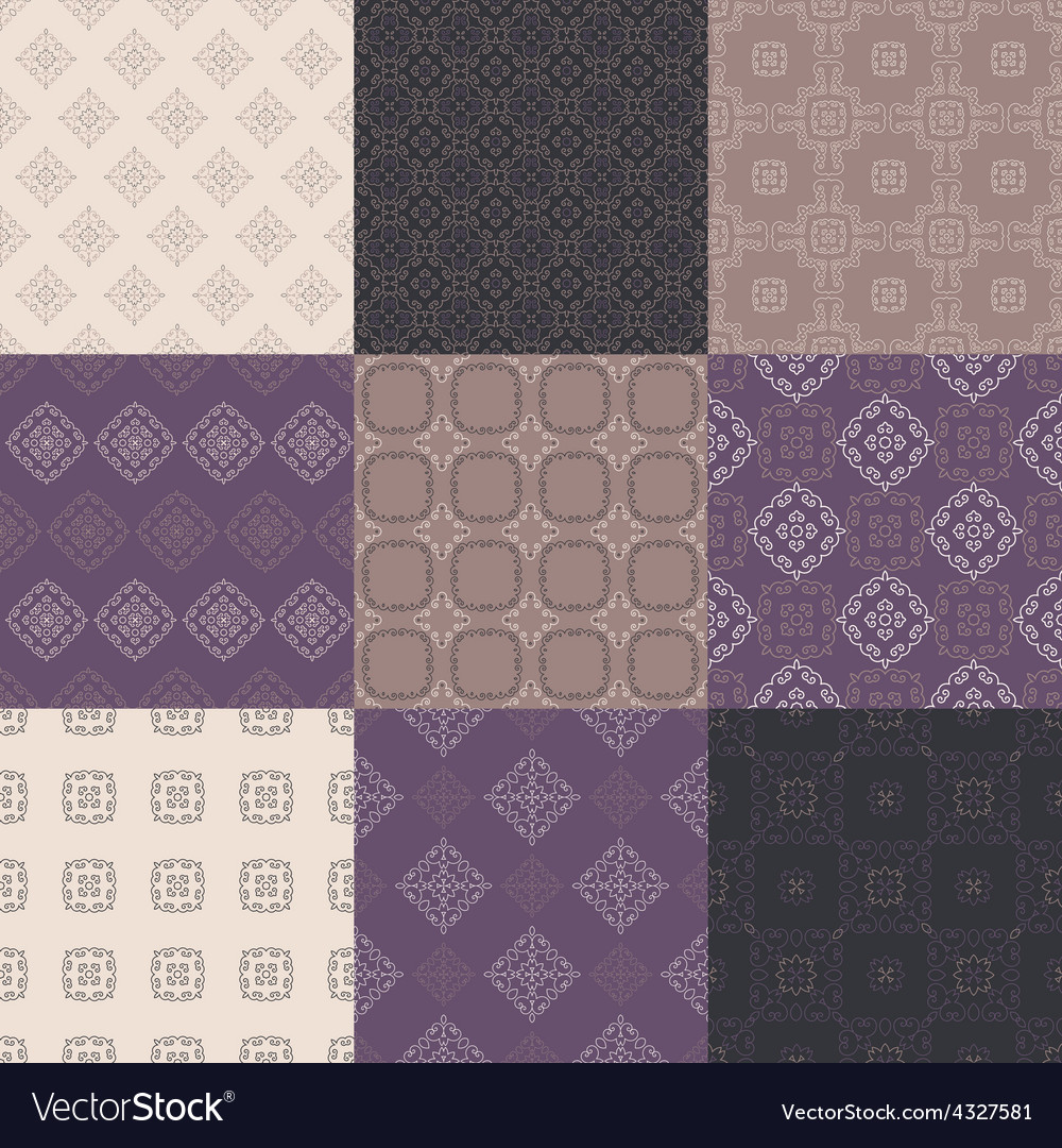 Pattern set Royalty Free Vector Image - VectorStock