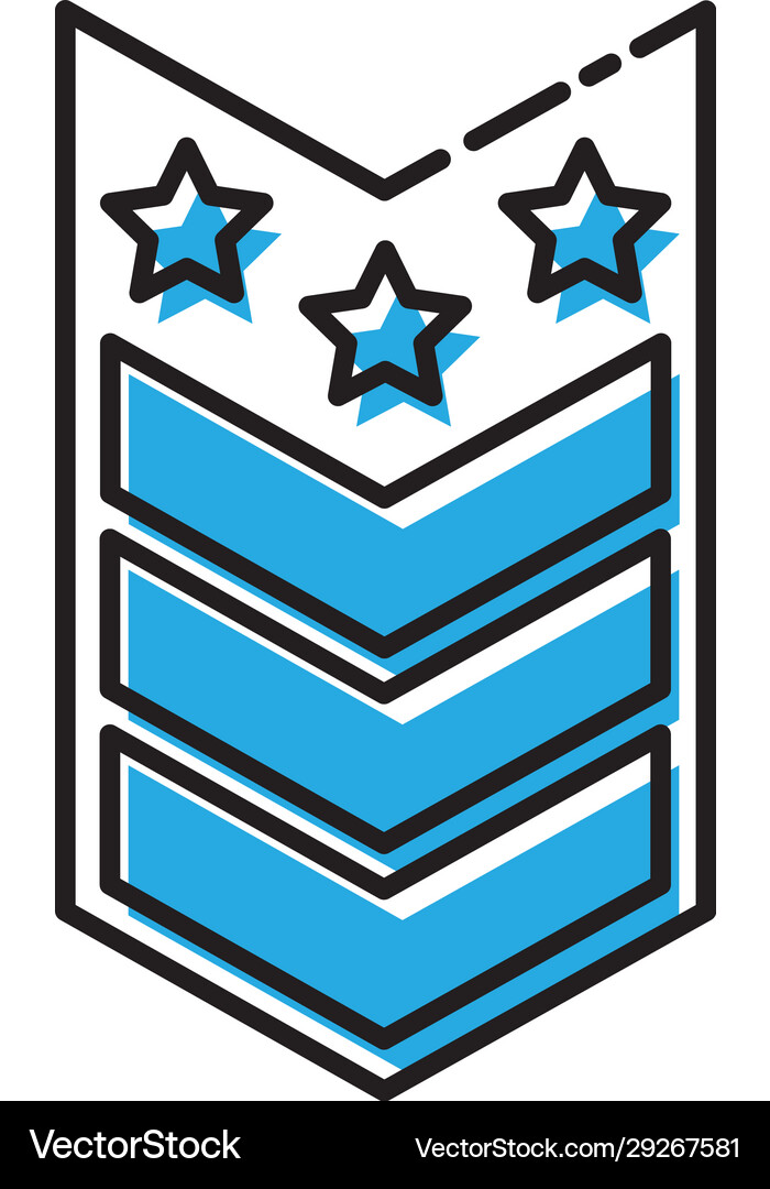 Rank shoulder straps icon symbol isolated Vector Image
