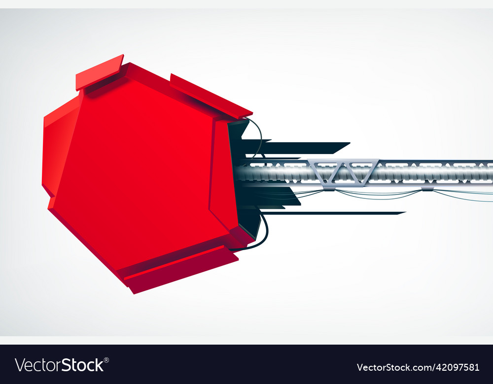 Realistic technical high-tech object Royalty Free Vector