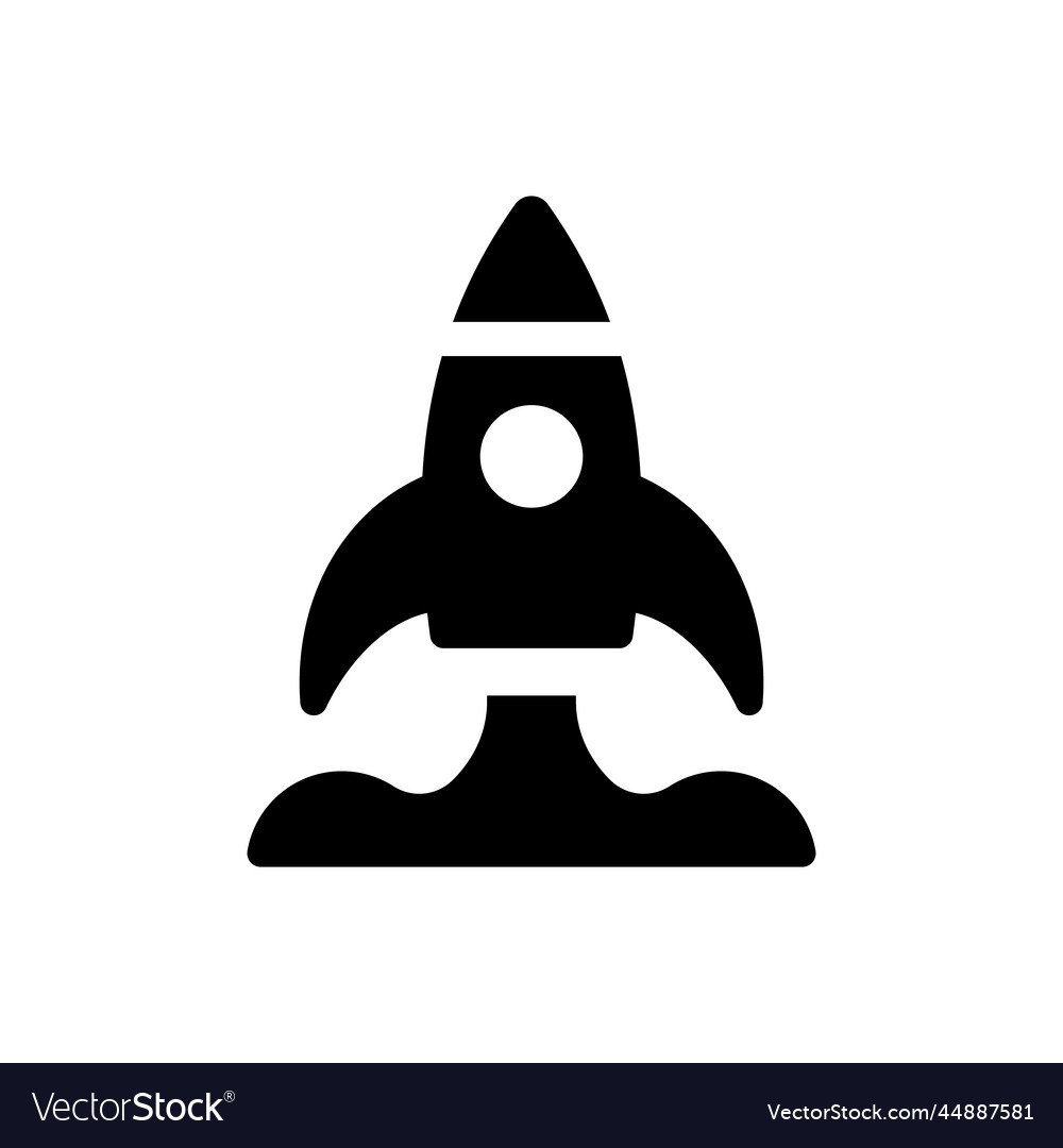 Rocket launch icon Royalty Free Vector Image - VectorStock