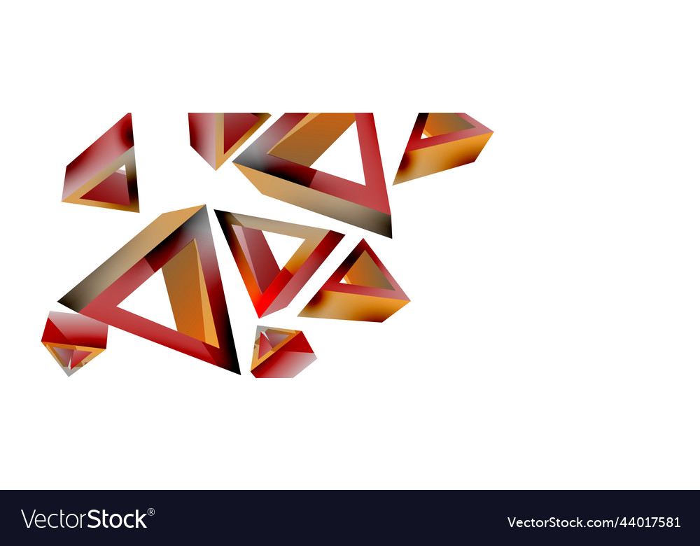 Triangle abstract background 3d basic Royalty Free Vector