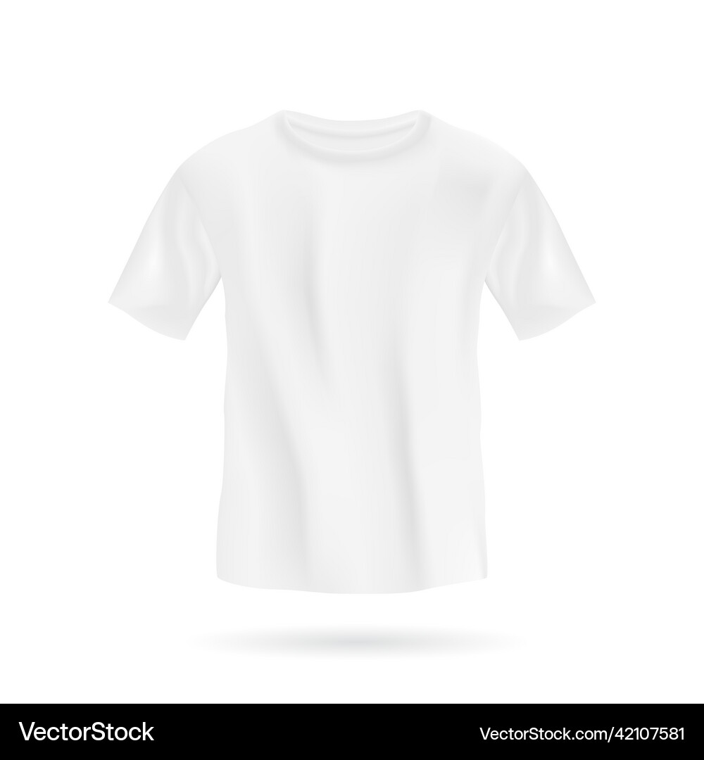 White tshirt unisex mockup stylish lightweight Vector Image