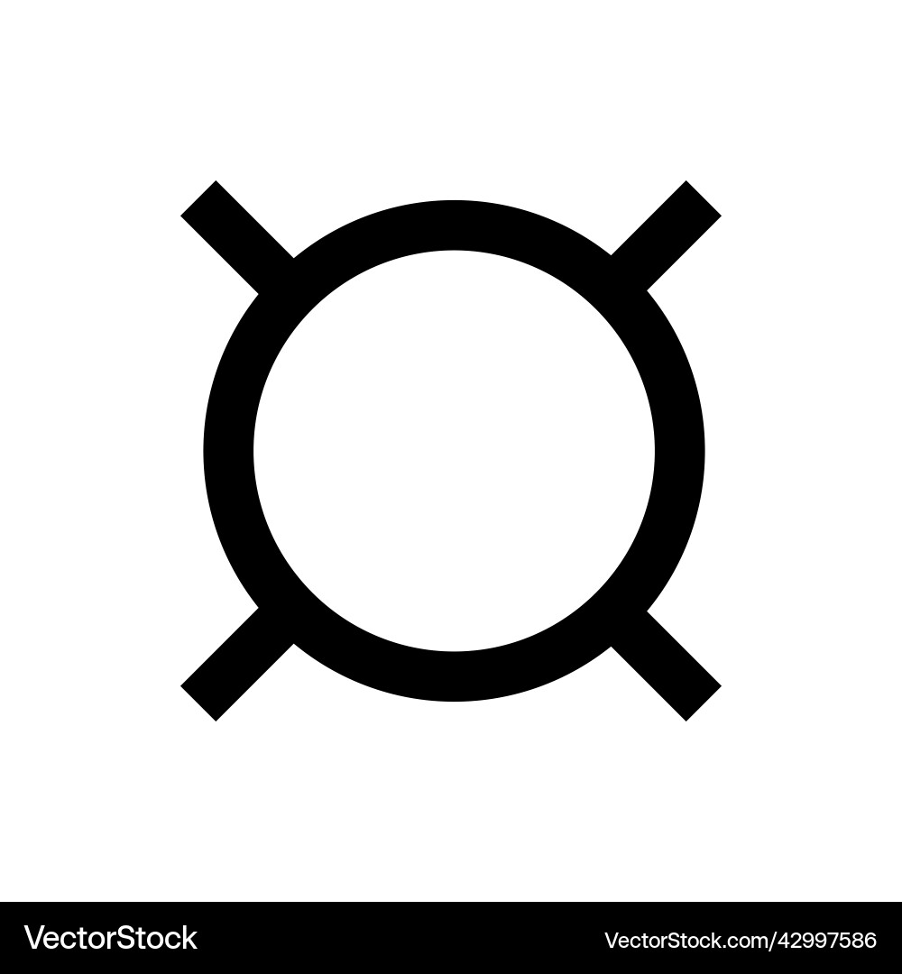 Currency round sign isolated on white background Vector Image