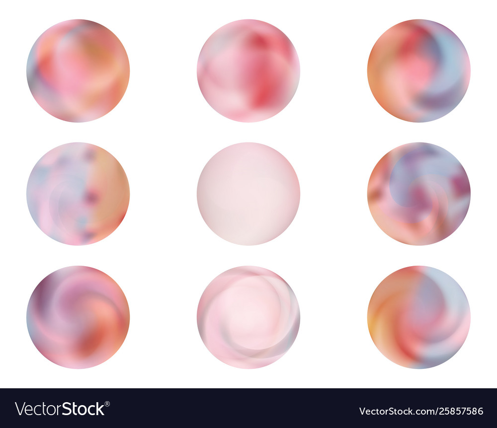 Modern round gradients collection Royalty Free Vector Image