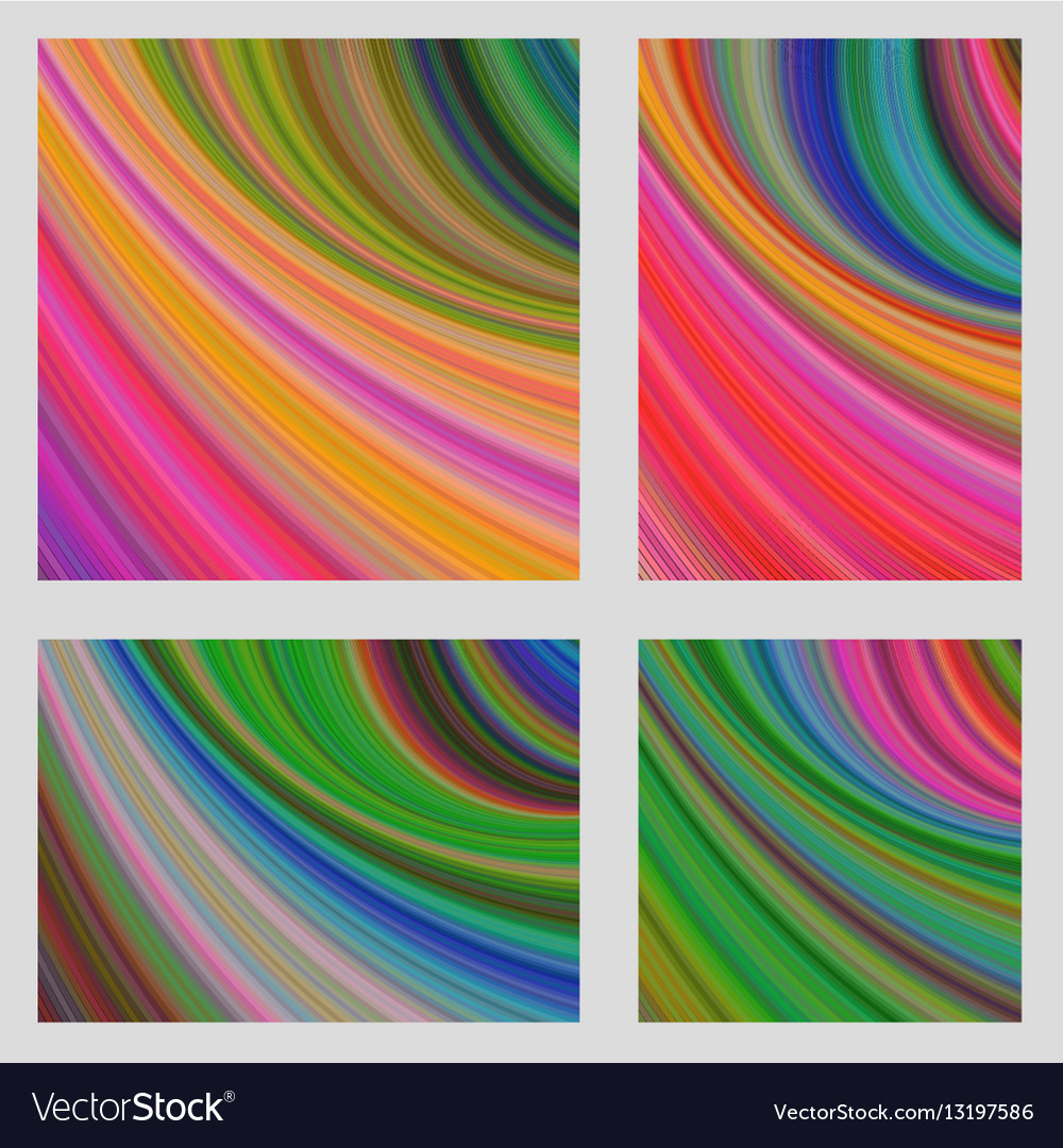 Multicolored psychedelic brochure background set Vector Image