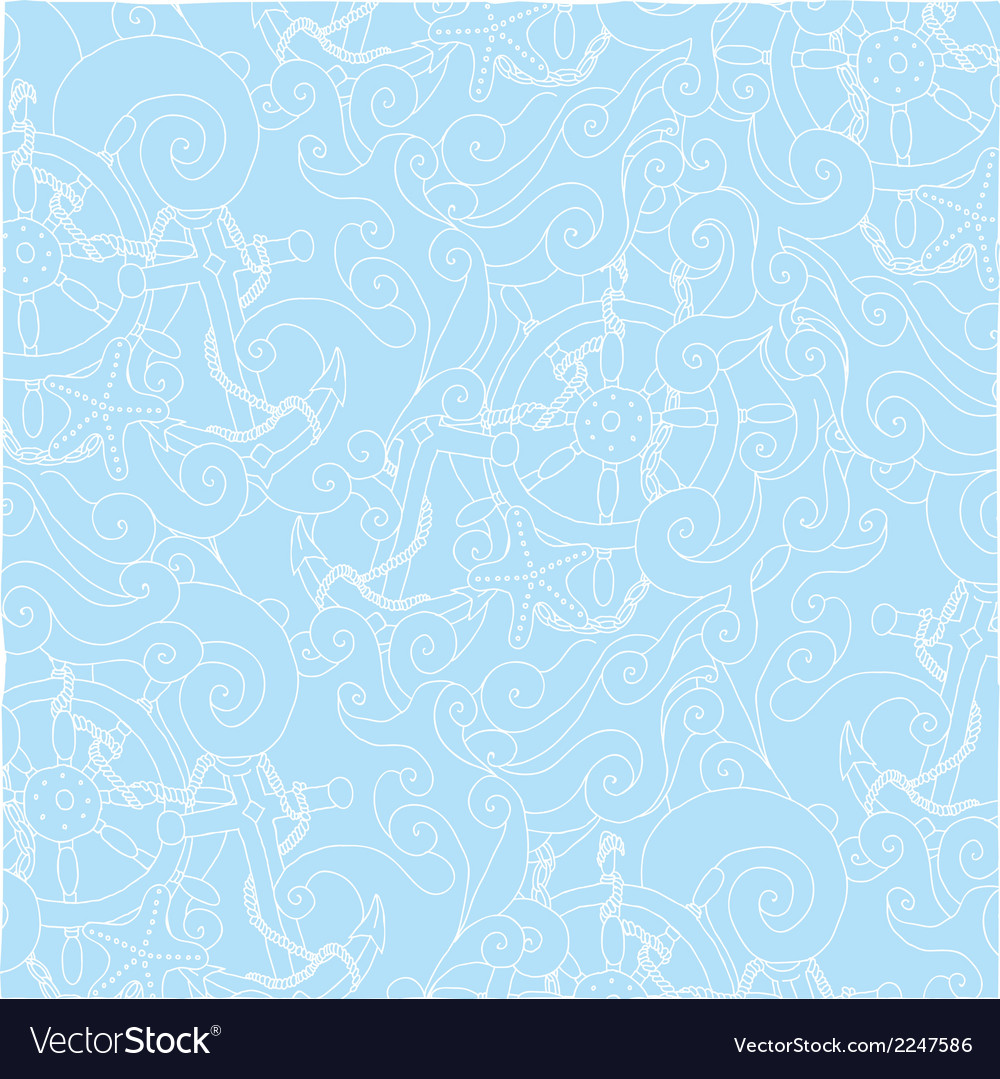 Nautical background pattern Royalty Free Vector Image