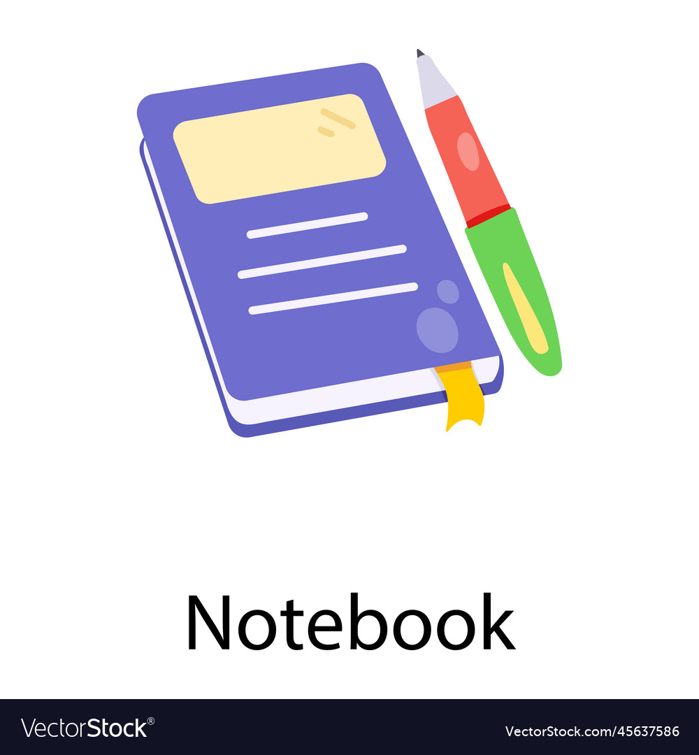 Notebook Royalty Free Vector Image - VectorStock