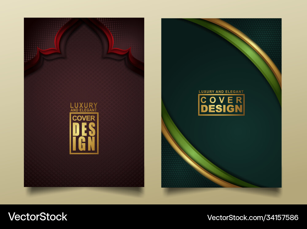 Set cover design template with luxury and elegant Vector Image