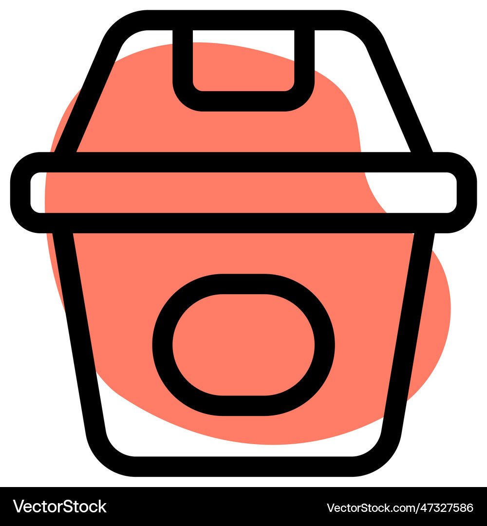 Trash can for disposing medical waste Royalty Free Vector