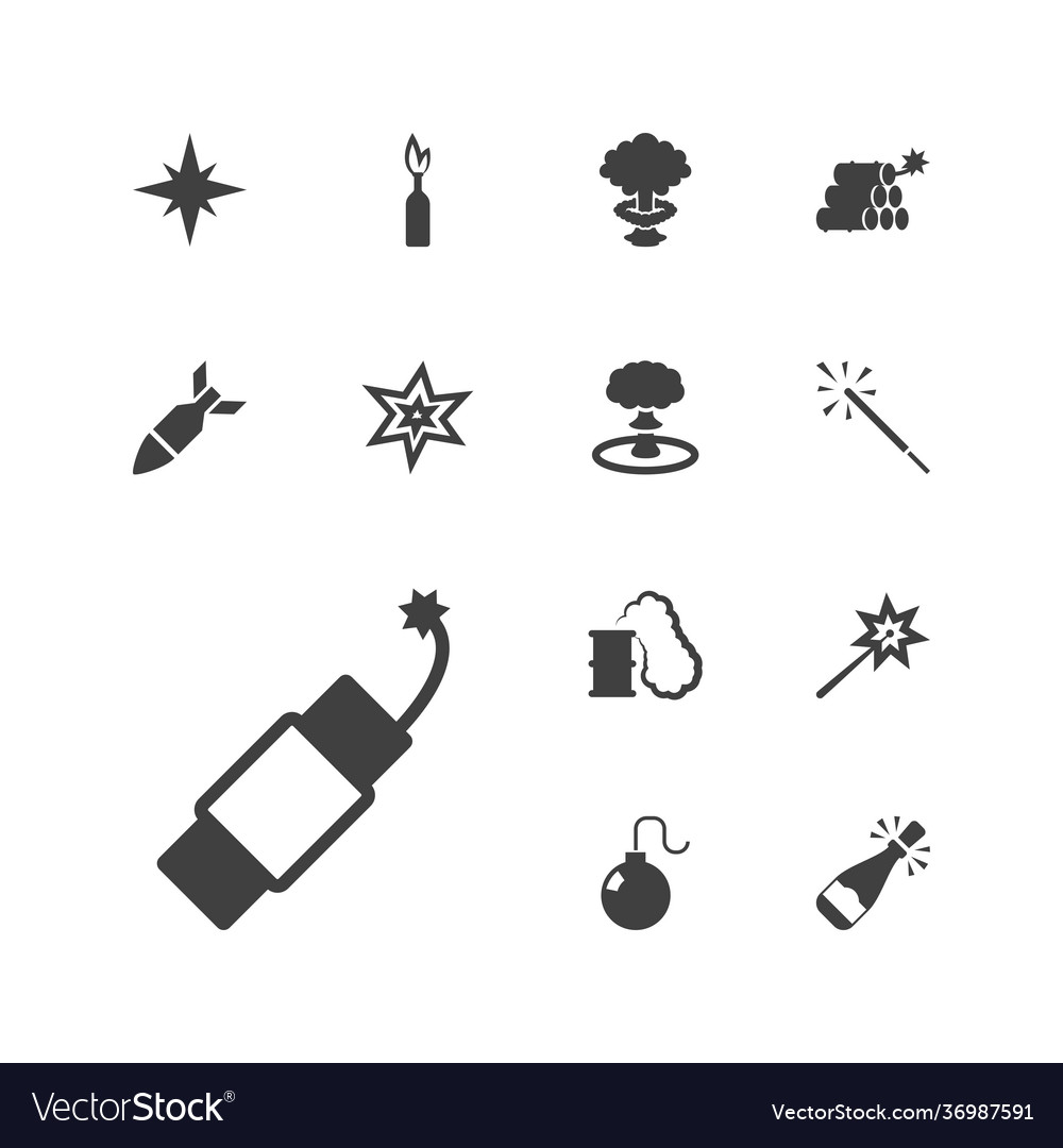 13 explosion icons Royalty Free Vector Image - VectorStock