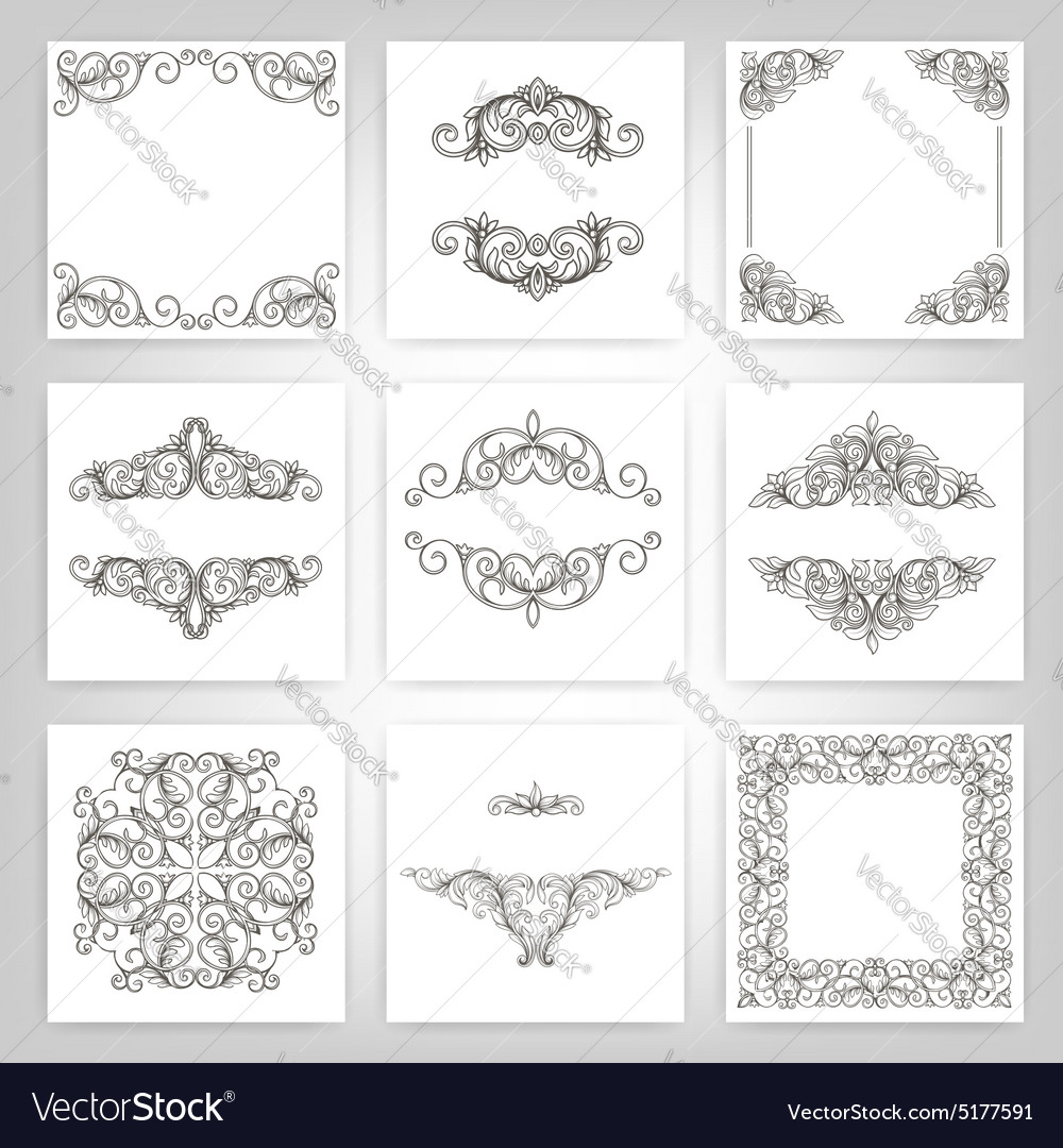 Calligraphic design elements Royalty Free Vector Image