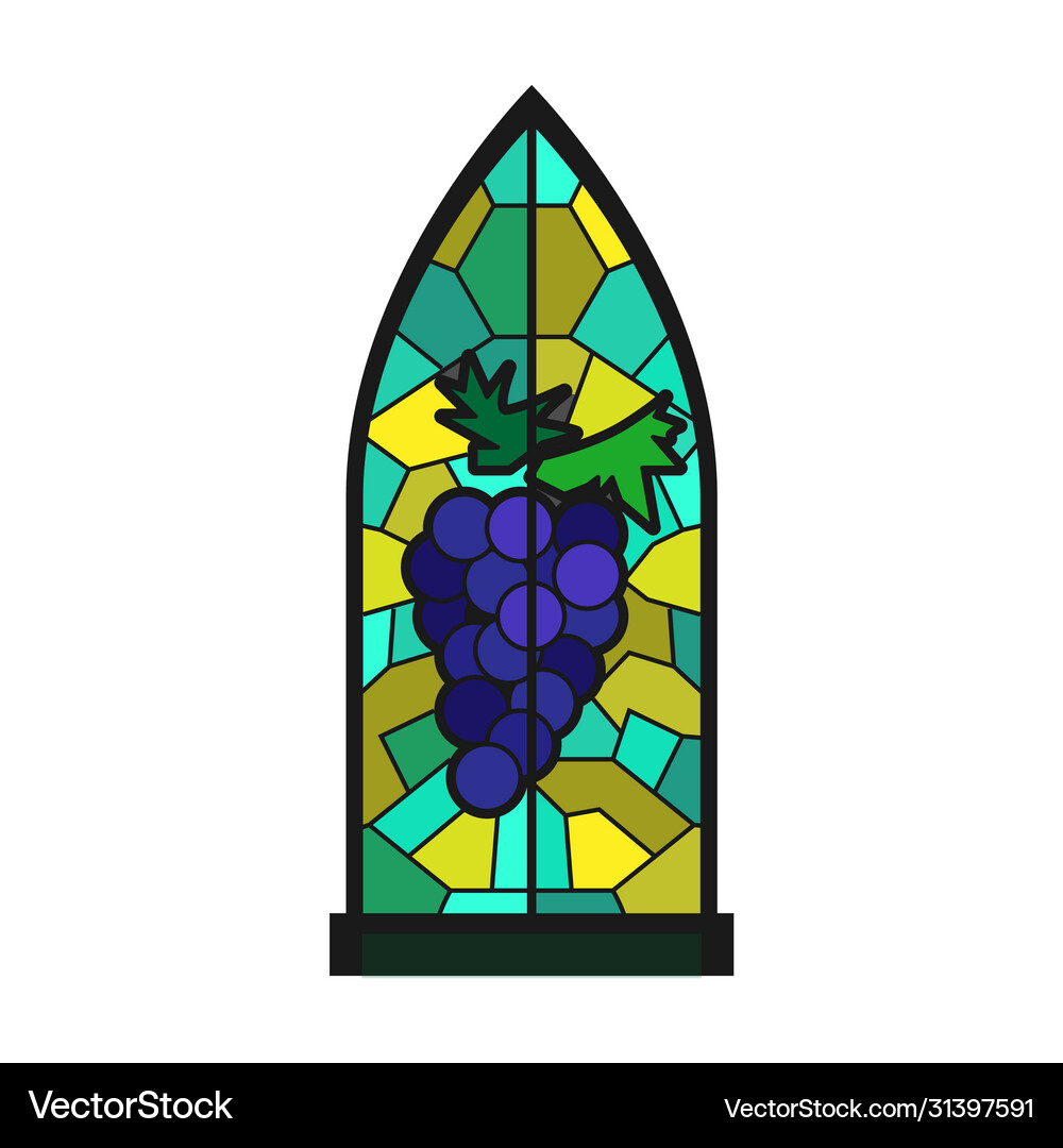 Church window iconcartoon icon Royalty Free Vector Image