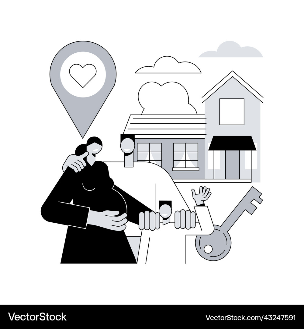 Family house abstract concept Royalty Free Vector Image