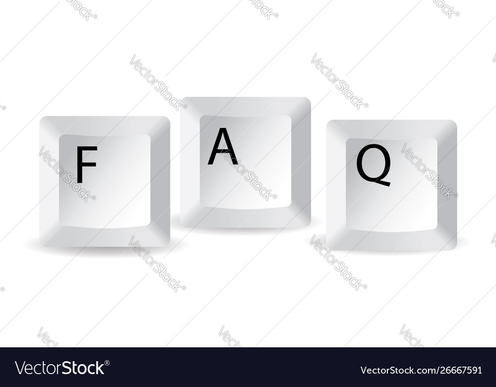 Faq keys Royalty Free Vector Image - VectorStock