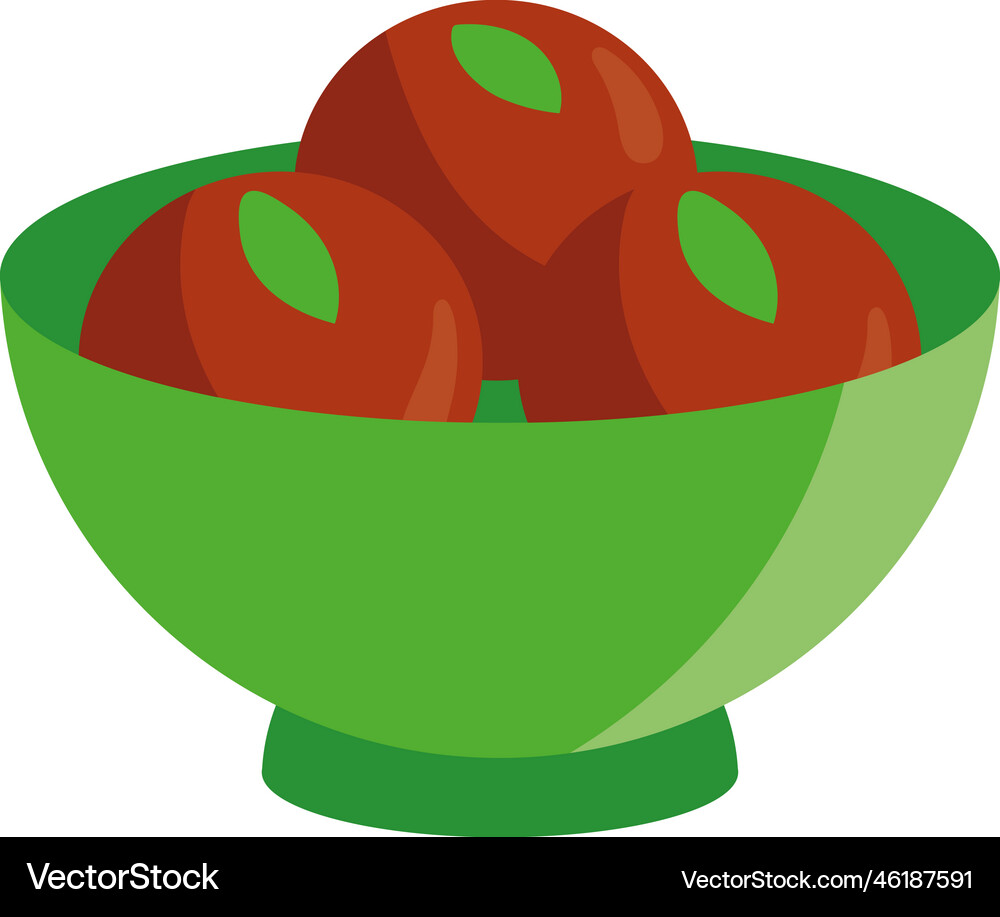 Gulab jamuna indian food Royalty Free Vector Image