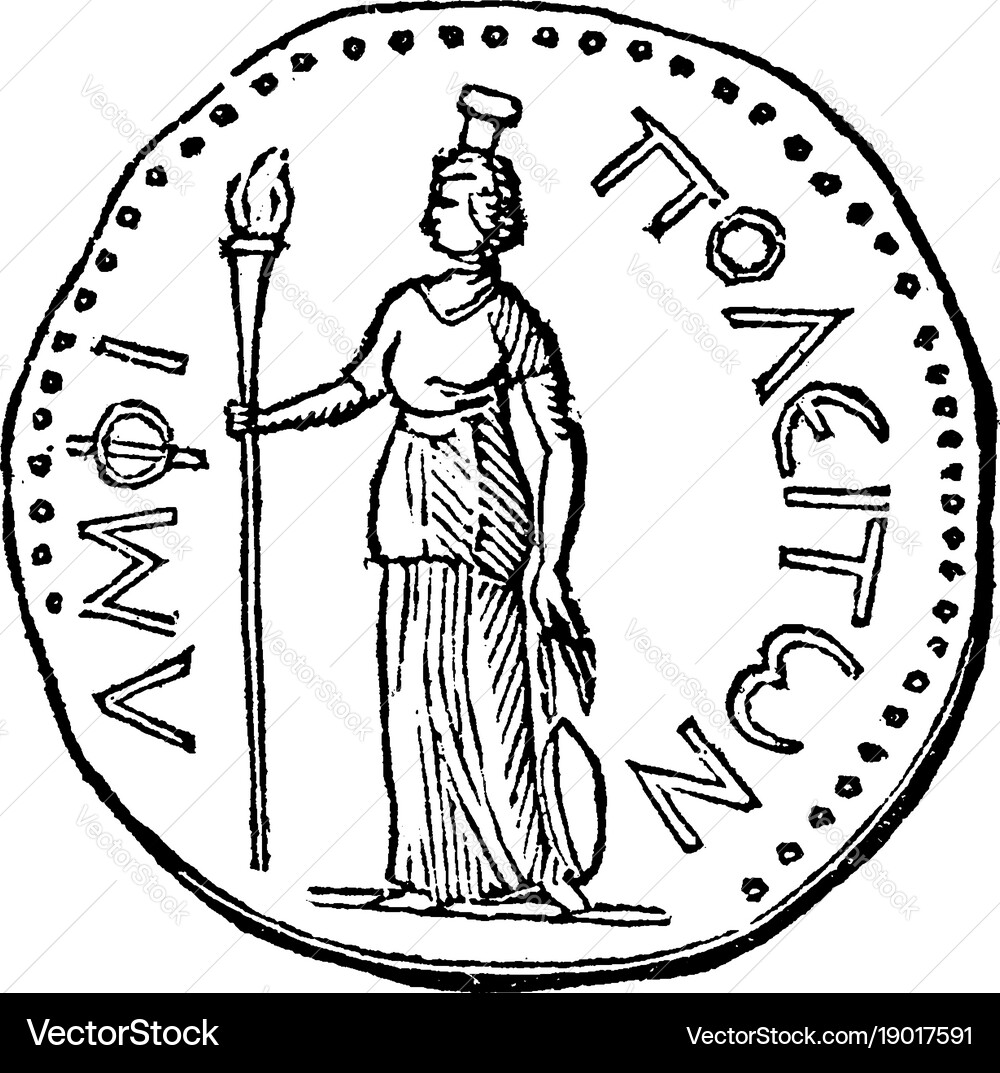 Roman coin vintage Royalty Free Vector Image - VectorStock