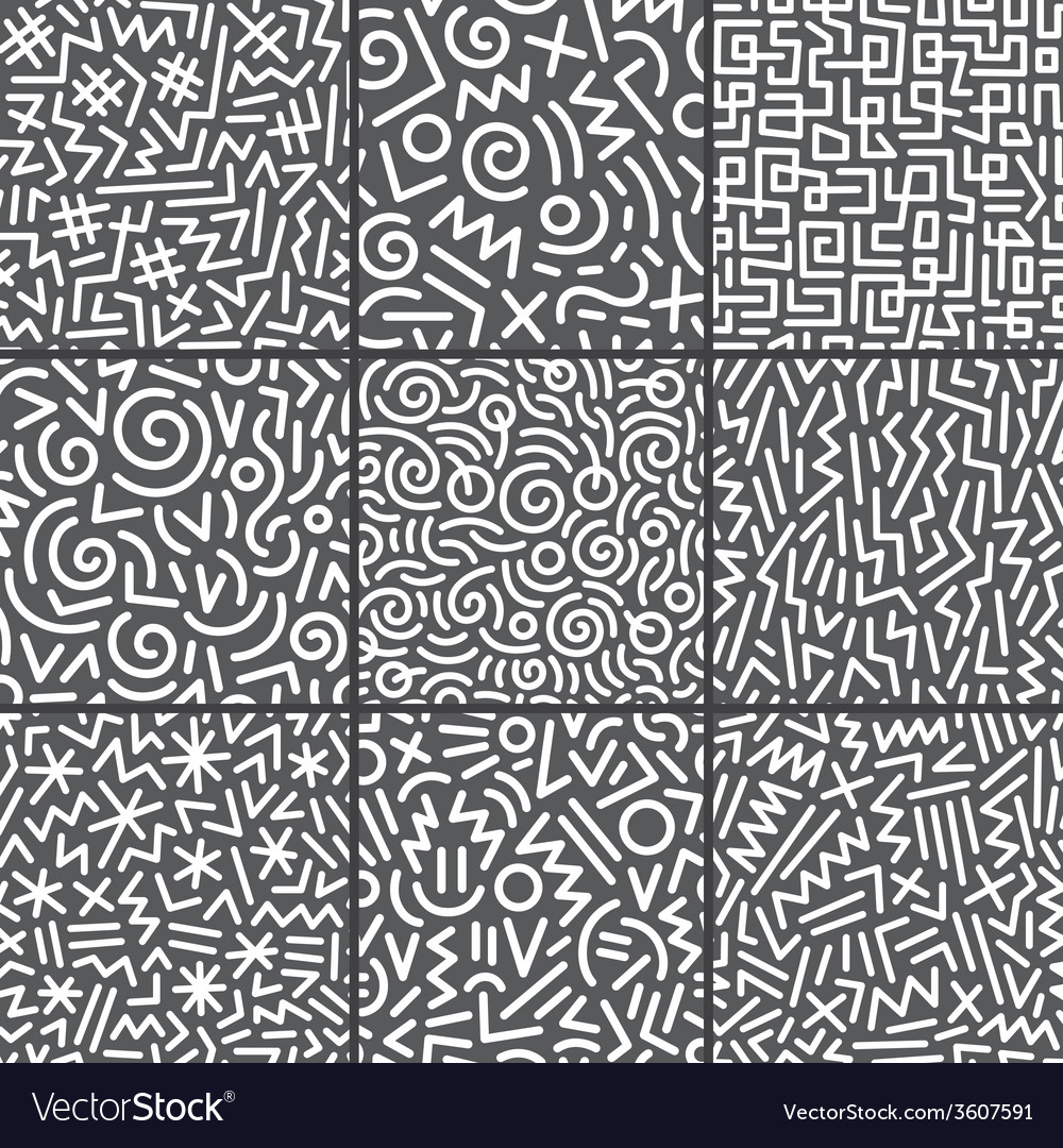 Seamless abstract backgrounds set Royalty Free Vector Image