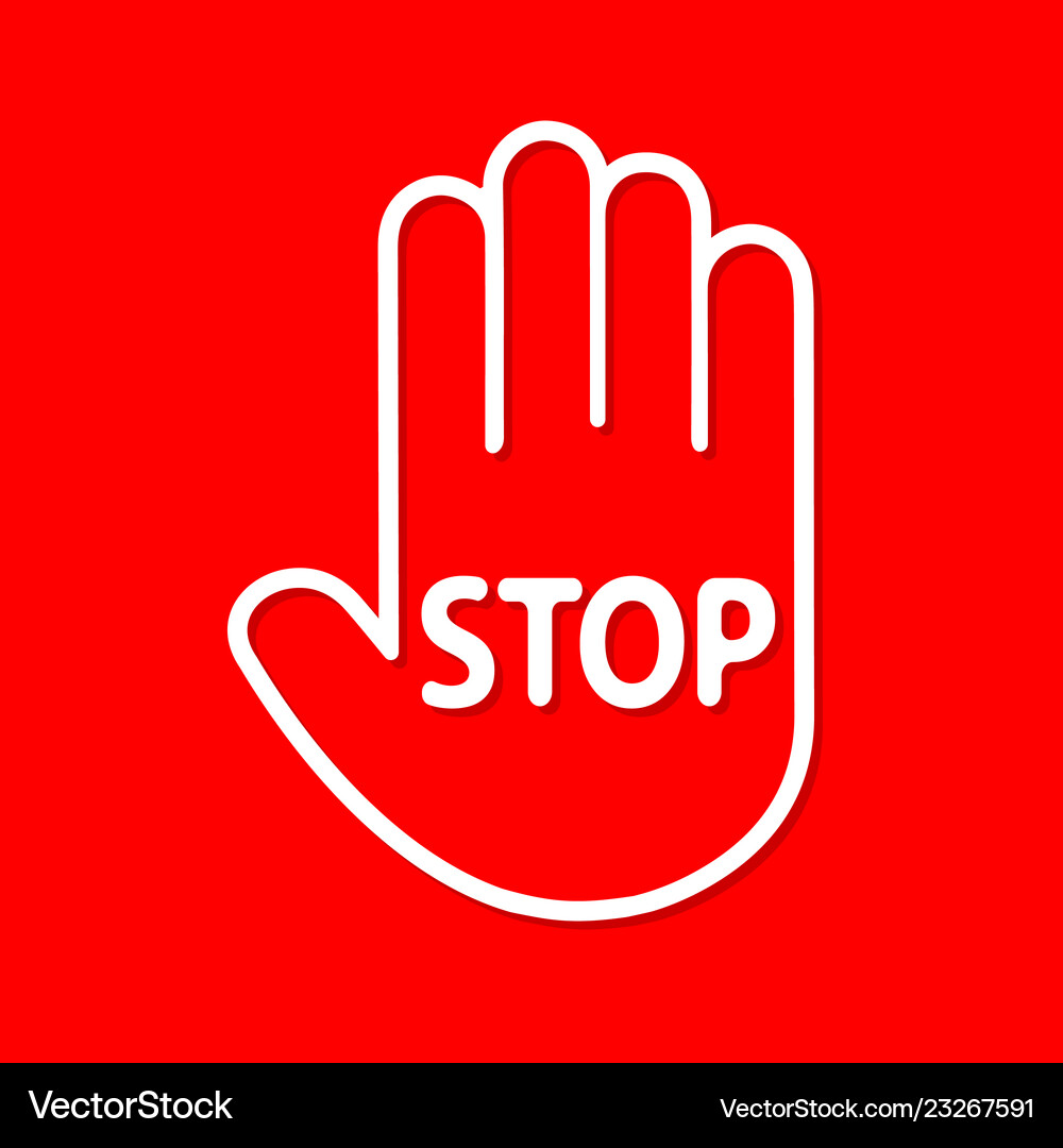 Stop sign passage is prohibited in the form Vector Image