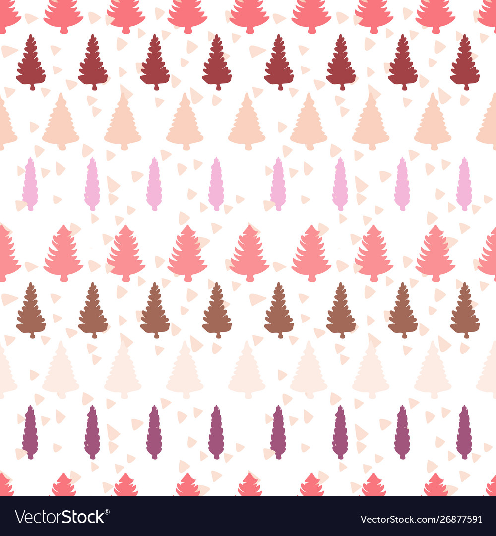 Swedish trees in forest repeat pattern Royalty Free Vector