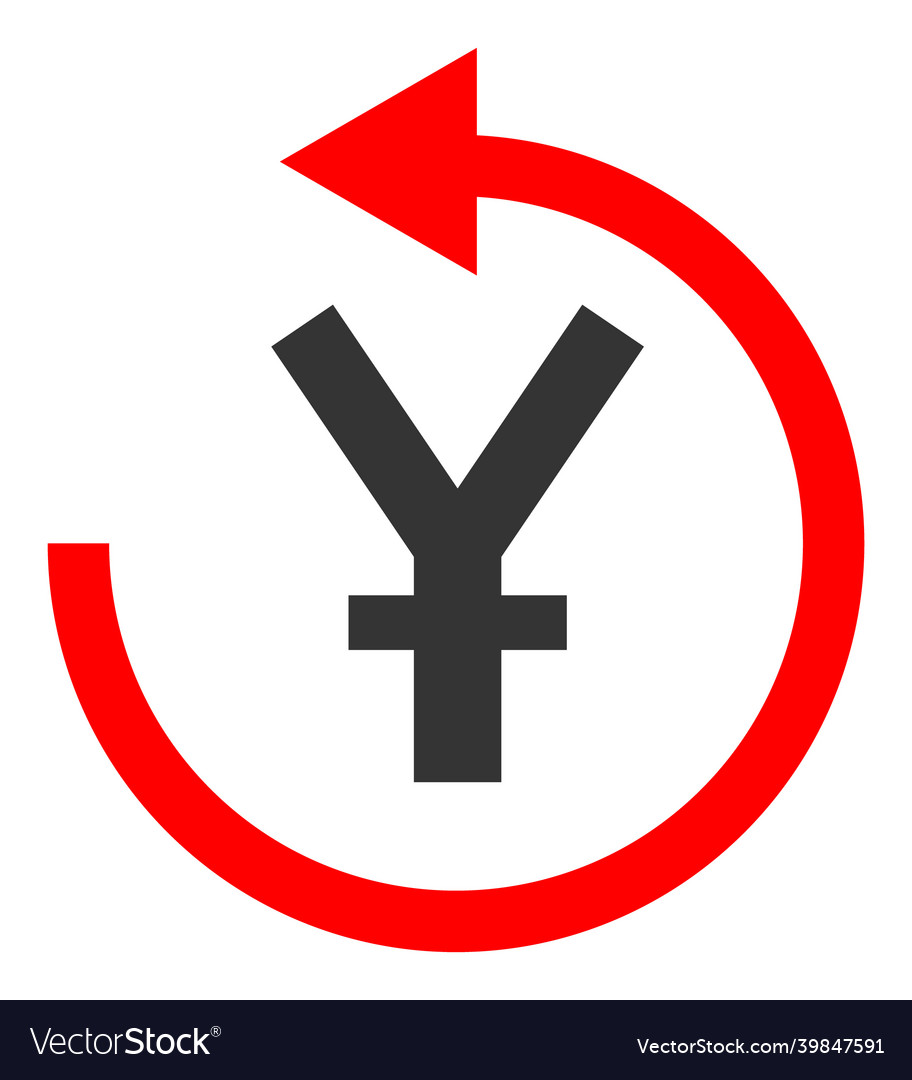 Yen chargeback icon Royalty Free Vector Image - VectorStock Yen chargeback icon Royalty Free Vector Image - VectorStock