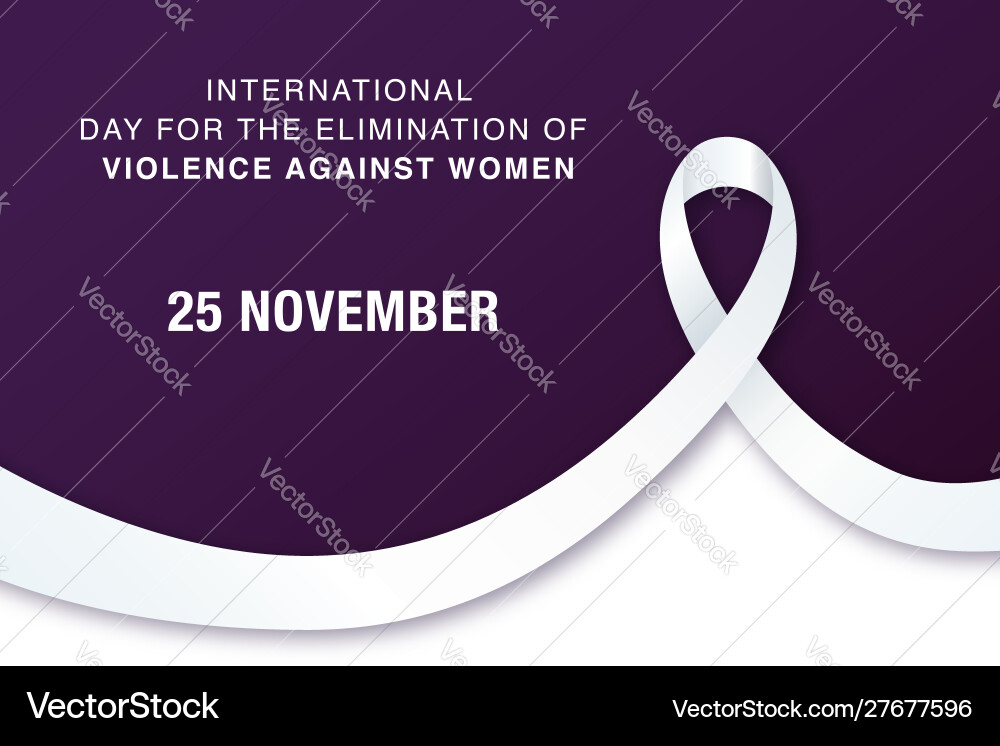 25 november international day for elimination Vector Image