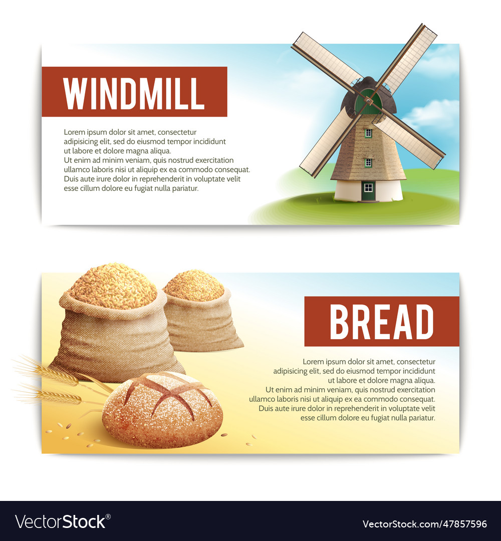 Bread banner set Royalty Free Vector Image - VectorStock