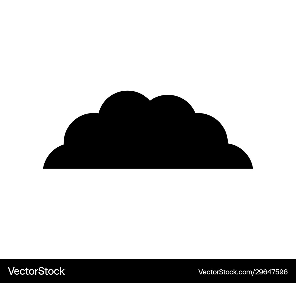 Cloud icon in on white background Royalty Free Vector Image