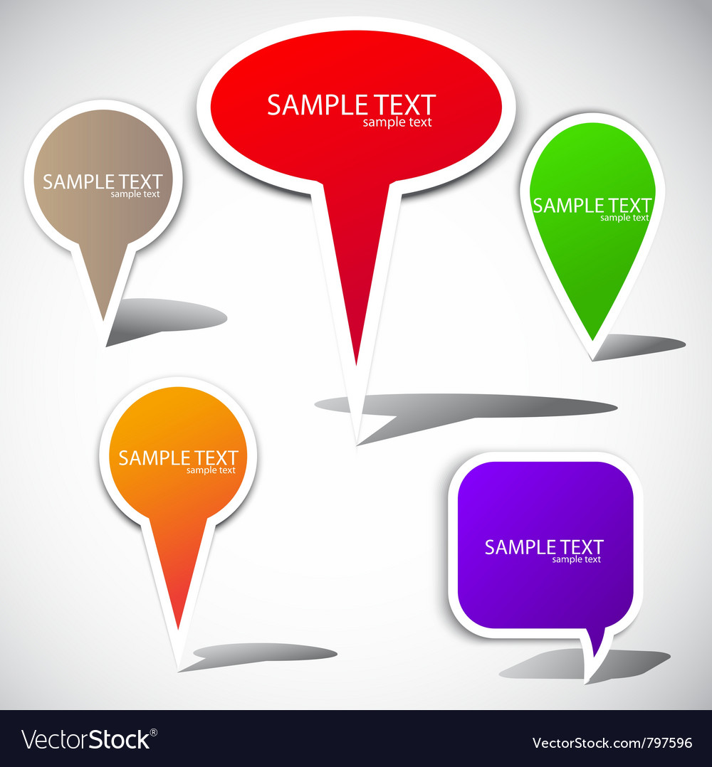 Colorful bubble for speech website elements Vector Image