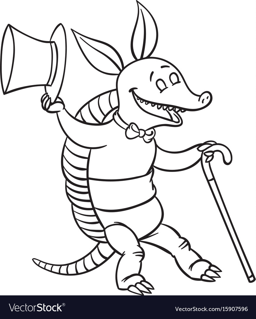 Dancing armadillo Royalty Free Vector Image - VectorStock