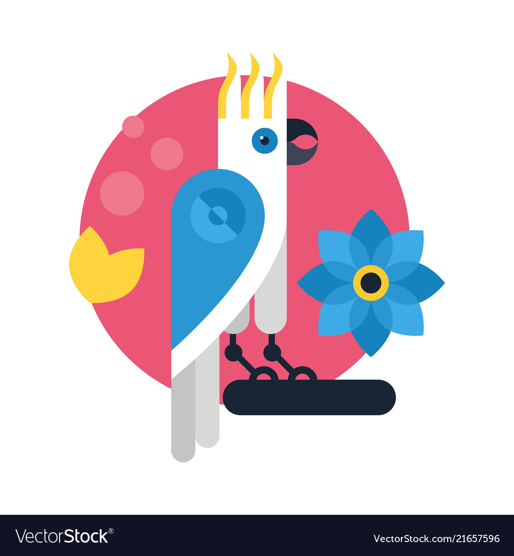Flat bird Royalty Free Vector Image - VectorStock