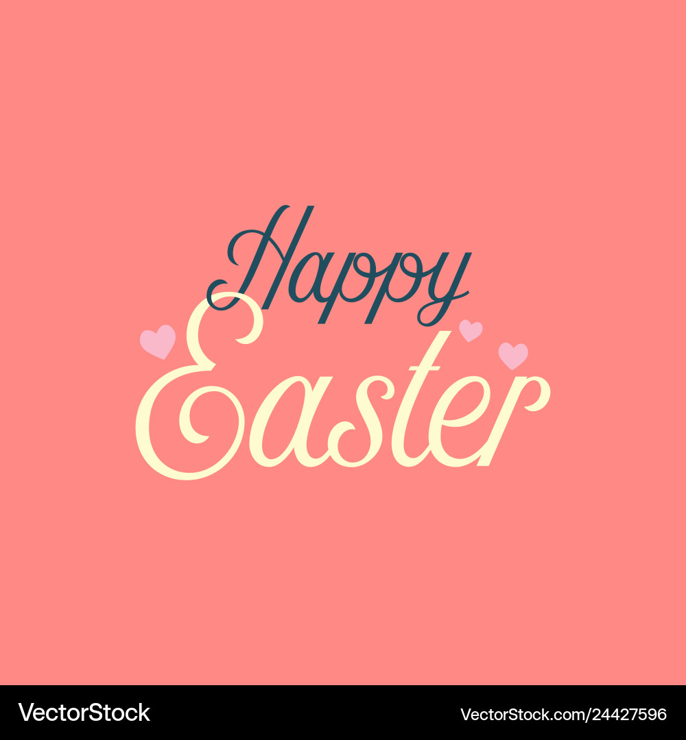 Happy easter typographic Royalty Free Vector Image