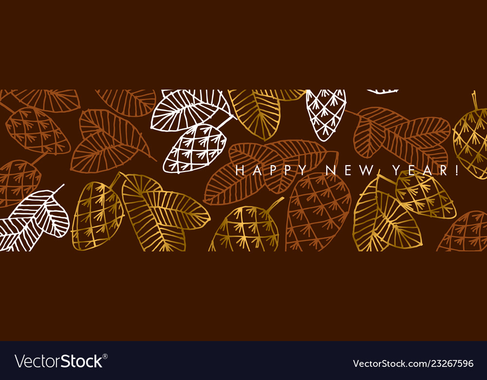 Happy new year color banner template Royalty Free Vector