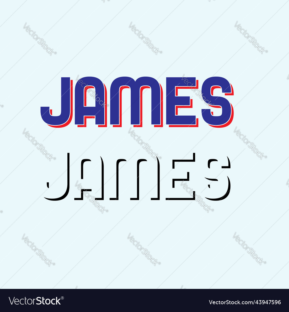 James name logo design Royalty Free Vector Image