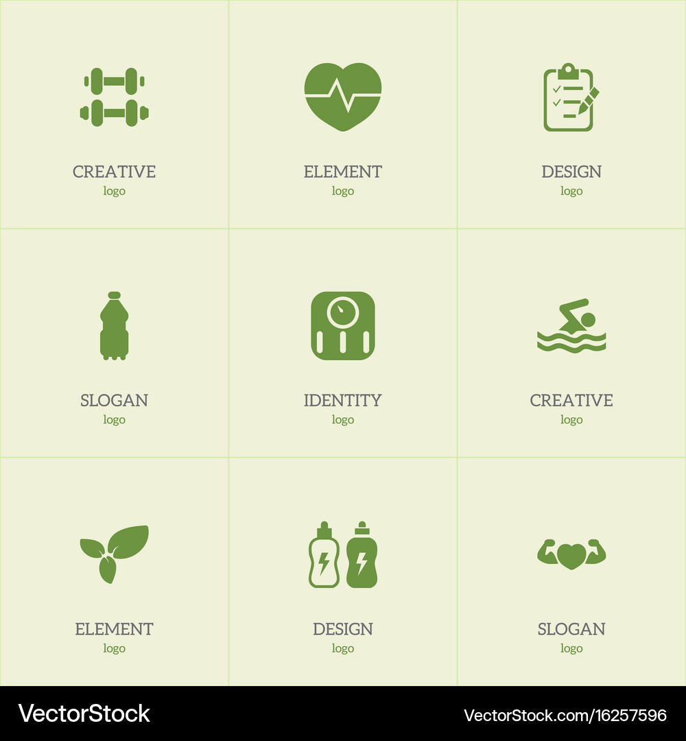 Set of 9 editable lifestyle icons includes Vector Image